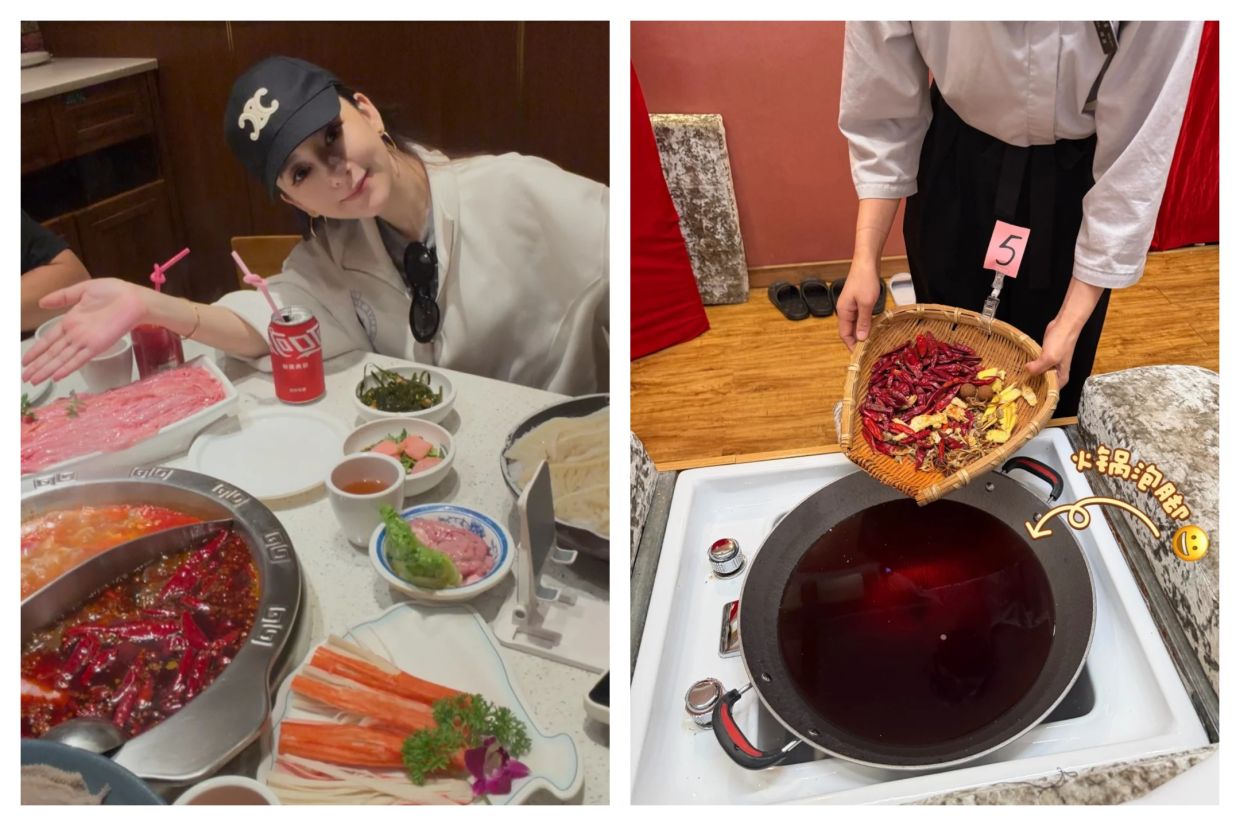 HK artiste Aaron Kwok's wife soaks feet in mala broth: 'Foot spa ...