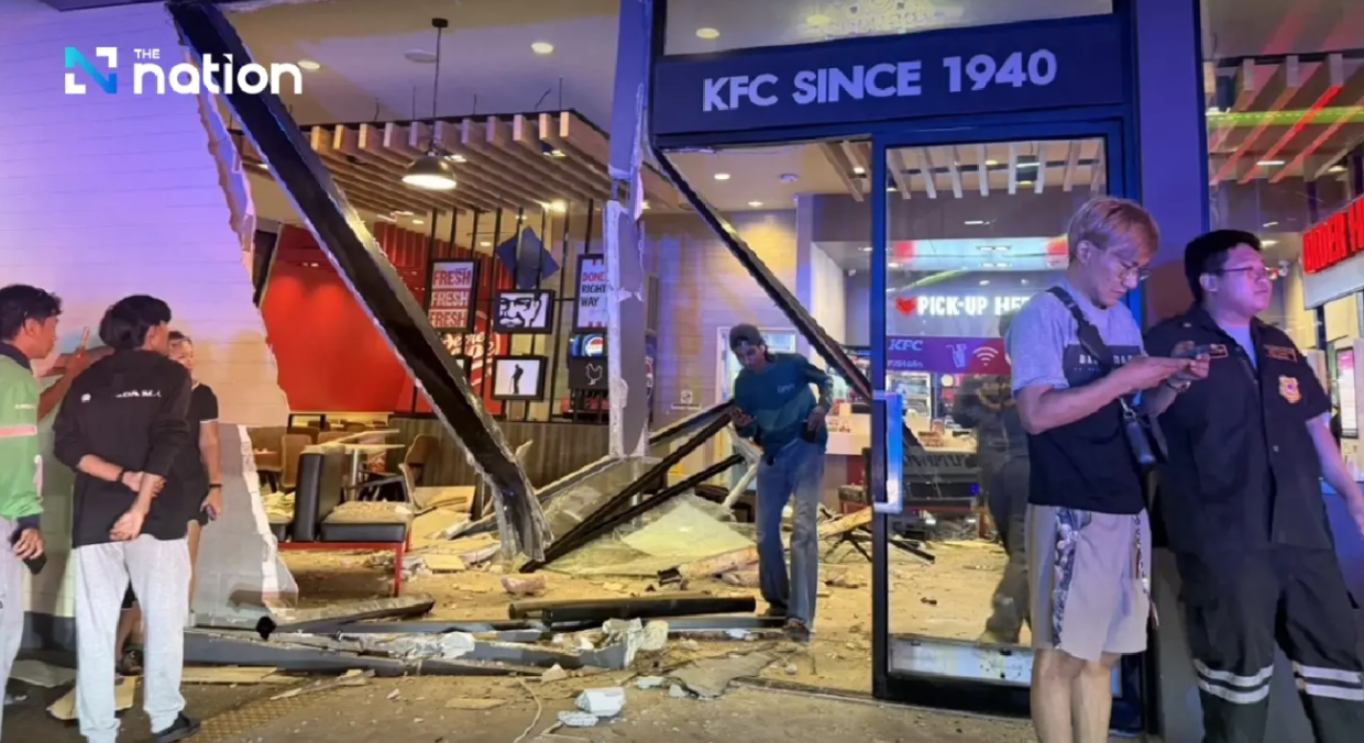 Twelve injured as man crashes BMW into KFC outlet in Thai petrol ...