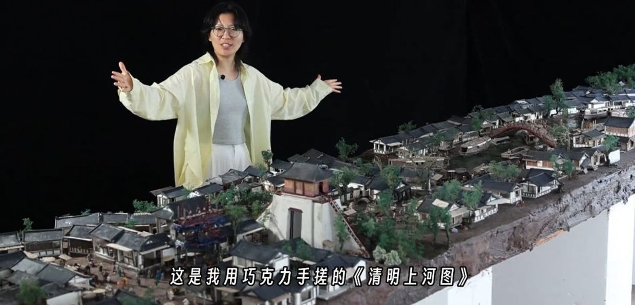 China woman uses 60kg chocolate to craft mini 3D replica of ancient ...